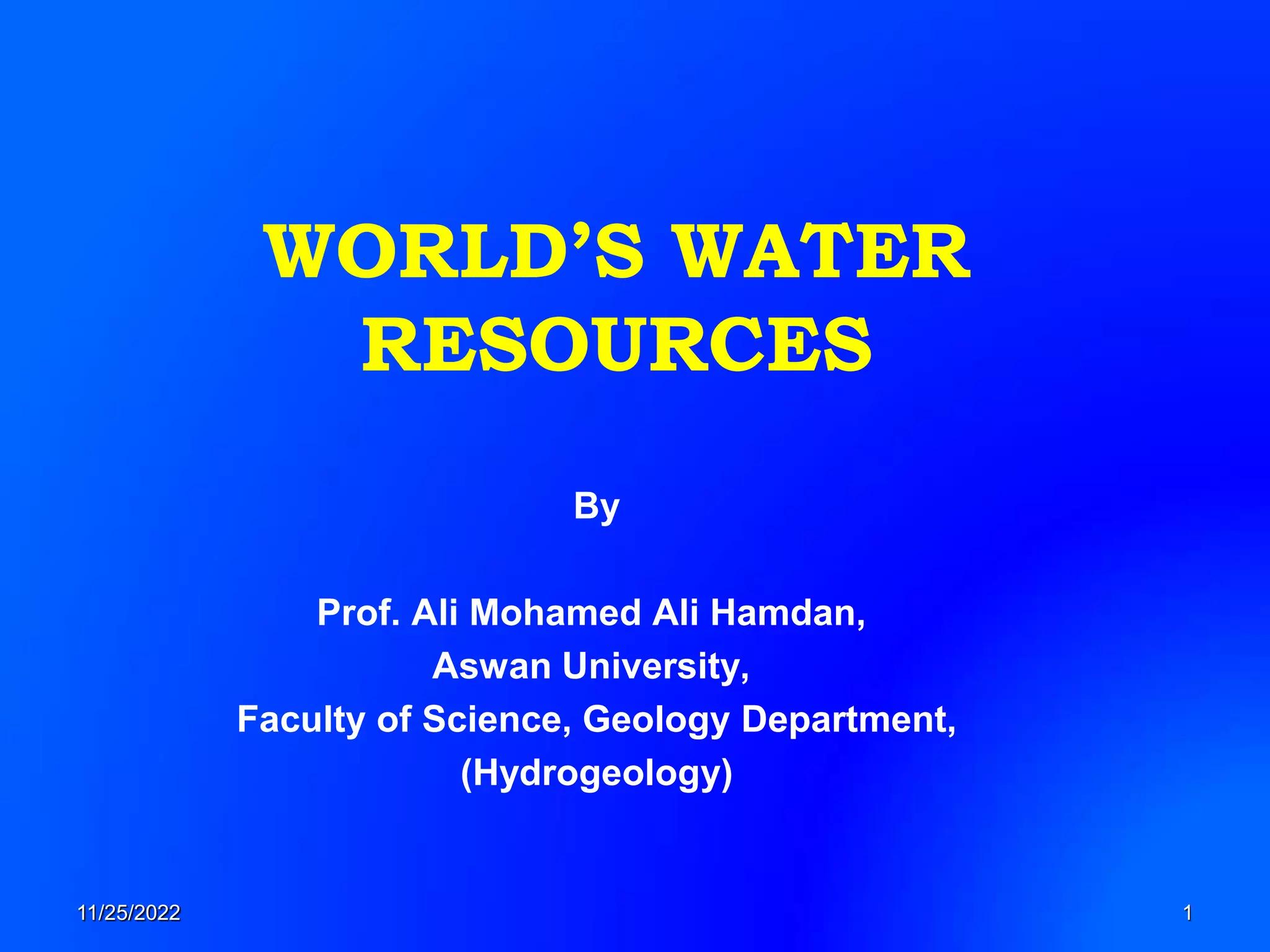 1 WORLD’S WATER RESOURCES.pptx | Free Download