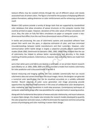 woven structure Project in ms - word | PDF