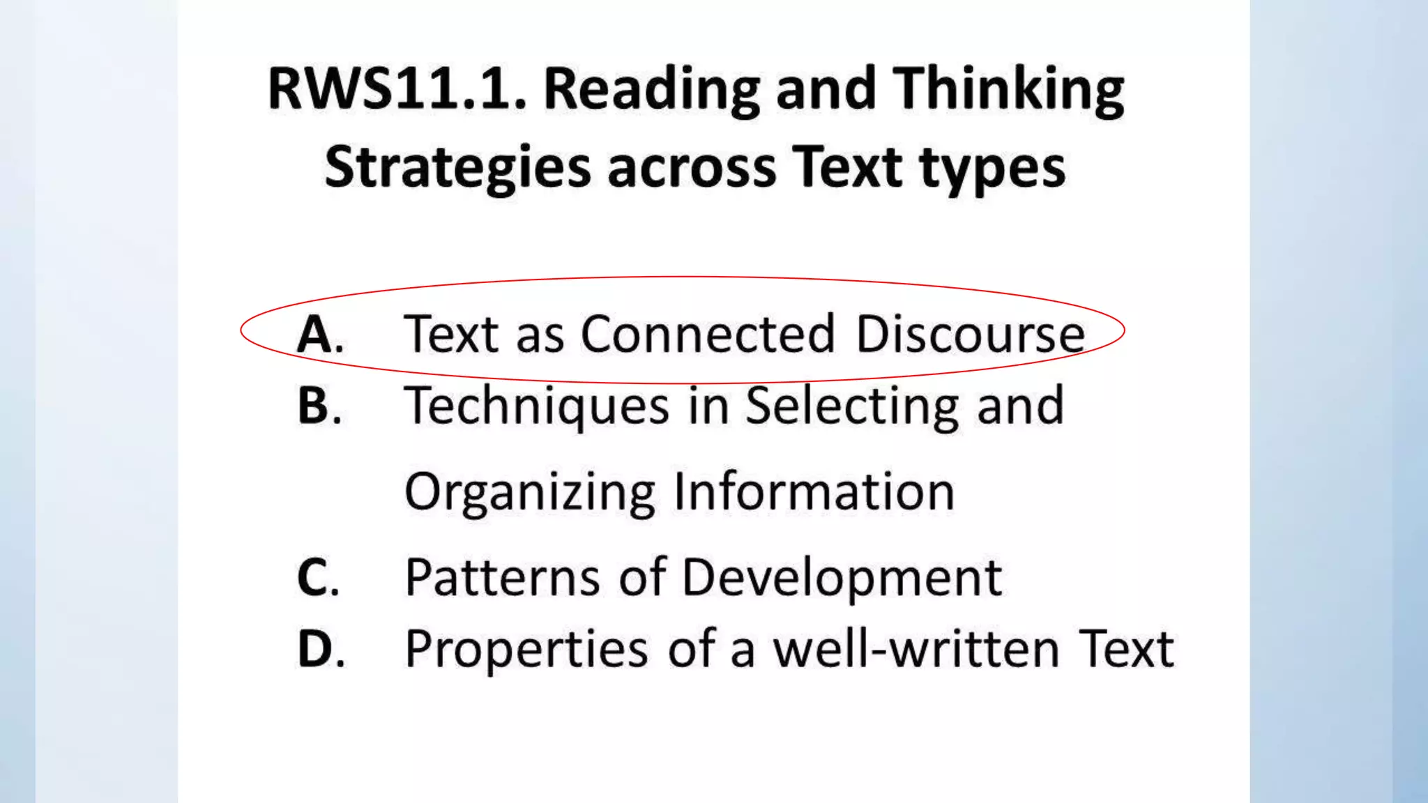 1 Written Text as a Connected Discourse | PPTX