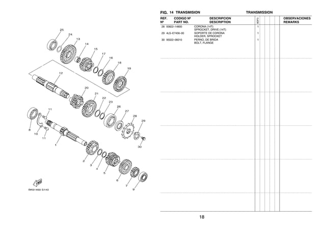 Manual de partes yamaha yzf r15 2021 pdf. | PDF