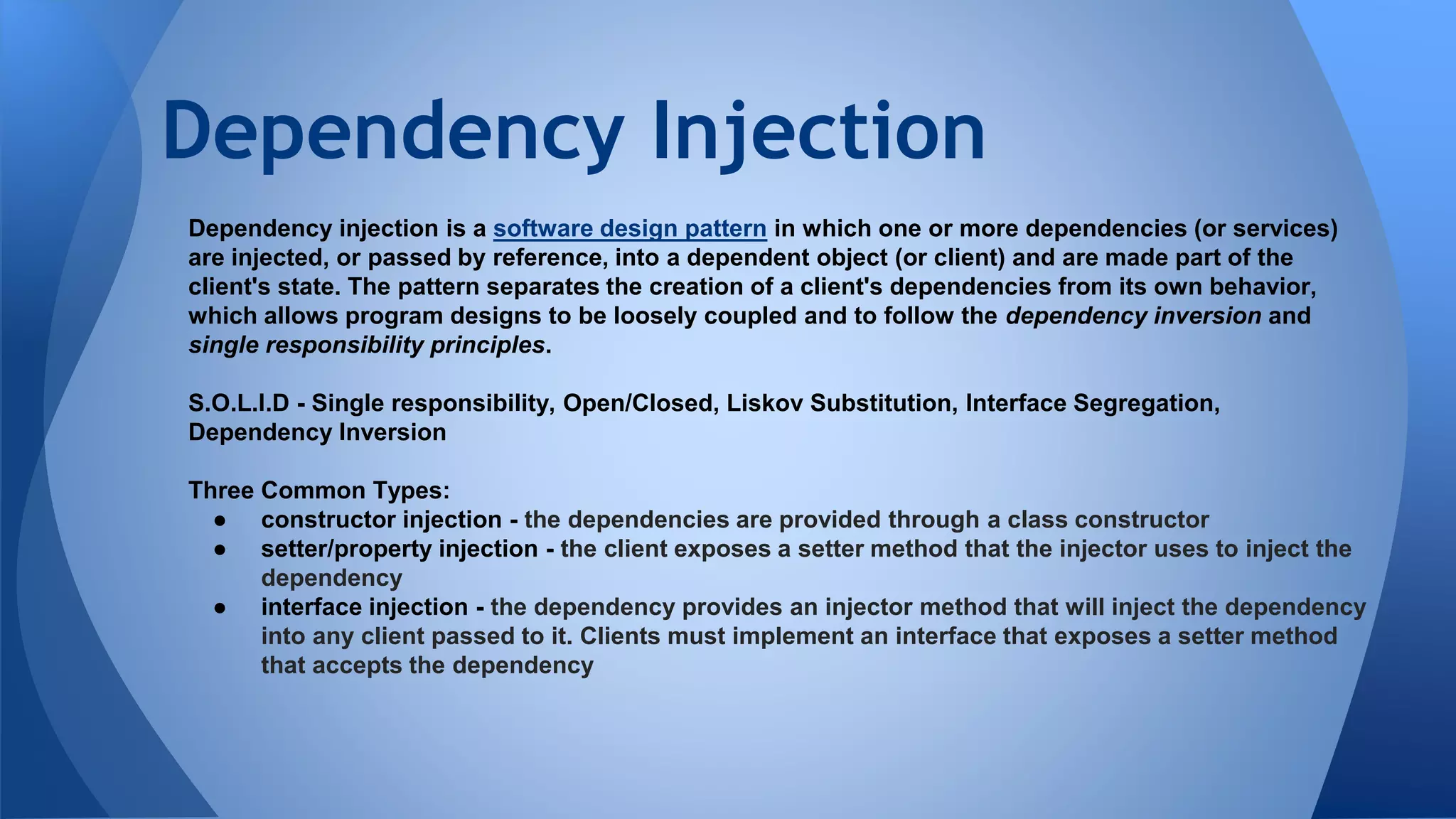 Test Driven Development:Unit Testing, Dependency Injection, Mocking | PPTX