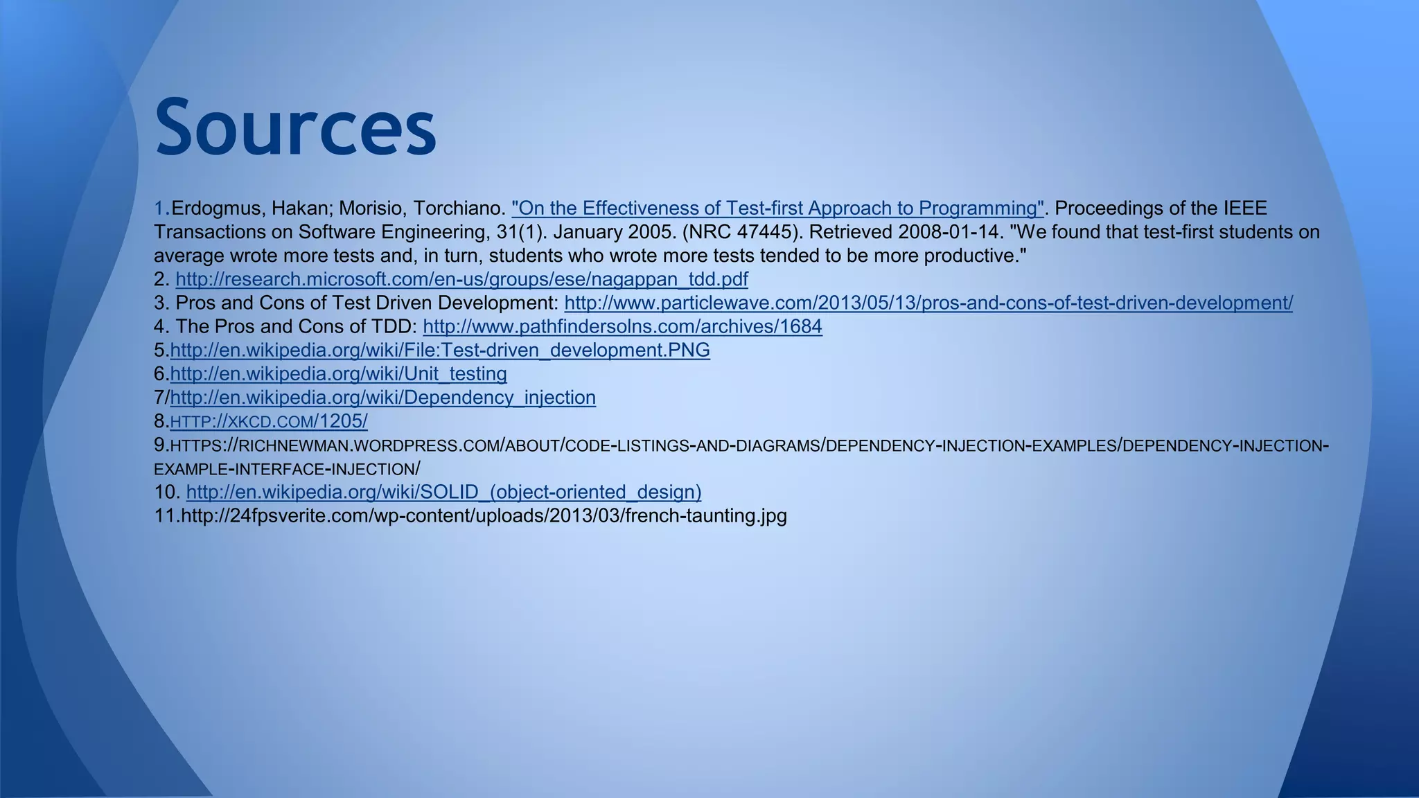 Test Driven Development Unit Testing Dependency Injection Mocking Ppt