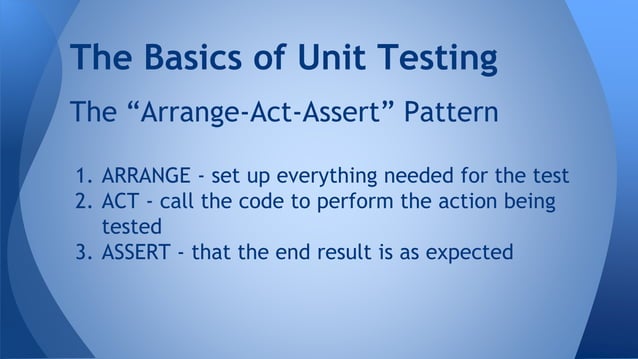 Test Driven Development:Unit Testing, Dependency Injection, Mocking | PPTX