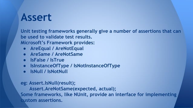 Test Driven Development:Unit Testing, Dependency Injection, Mocking | PPTX