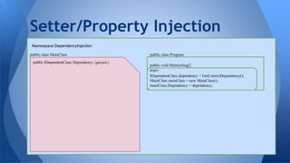 Test Driven Development:Unit Testing, Dependency Injection, Mocking | PPTX