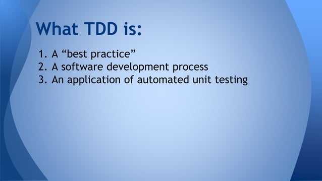 Test Driven Development:Unit Testing, Dependency Injection, Mocking | PPTX