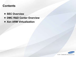 Keynote Speech: Xen ARM Virtualization | PPT