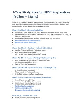 1 Year UPSC CSE exam Study Plan to become IAS.docx