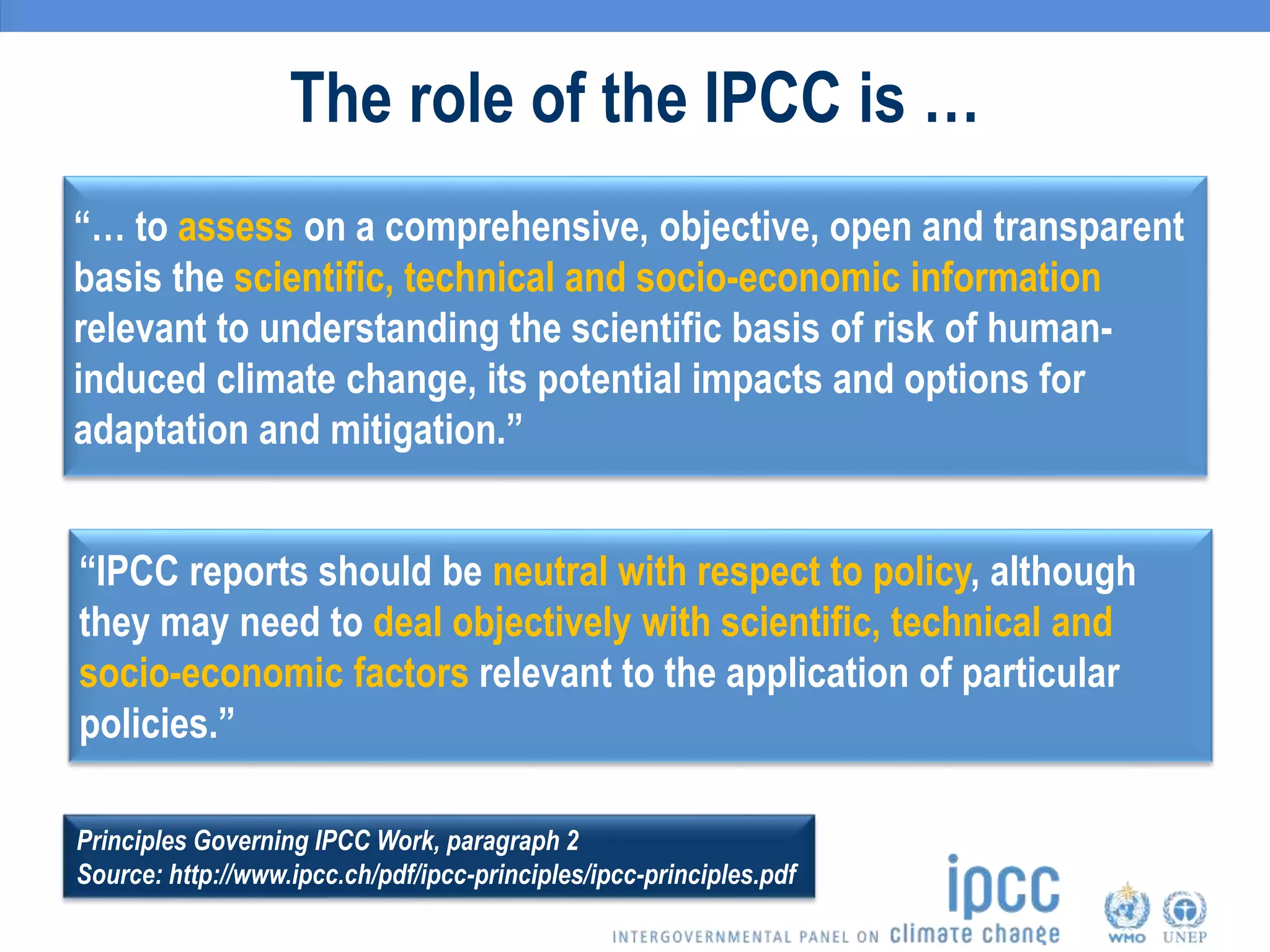 Role- IPCC: How it works and what it’s working on Getting more involved ...