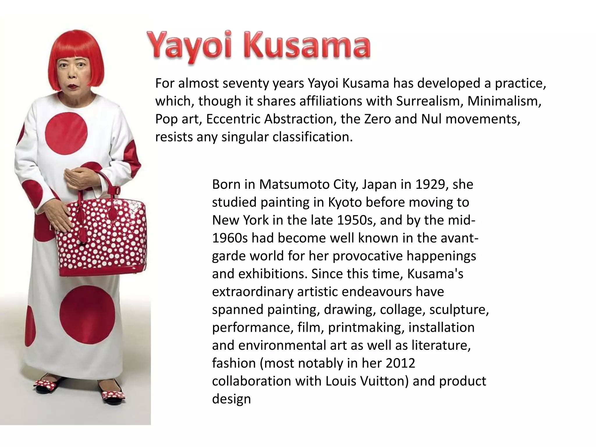 παρουσίαση1 yoyoi kusama For Etwinning | PPTX