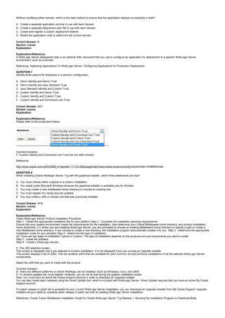 Oracle Weblogic Server 11g: System Administration I | PDF | Cloud Computing | Internet