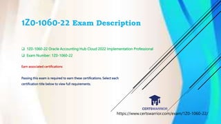 1Z0-1060-22 Oracle Accounting Hub Cloud 2022 Implementation ...