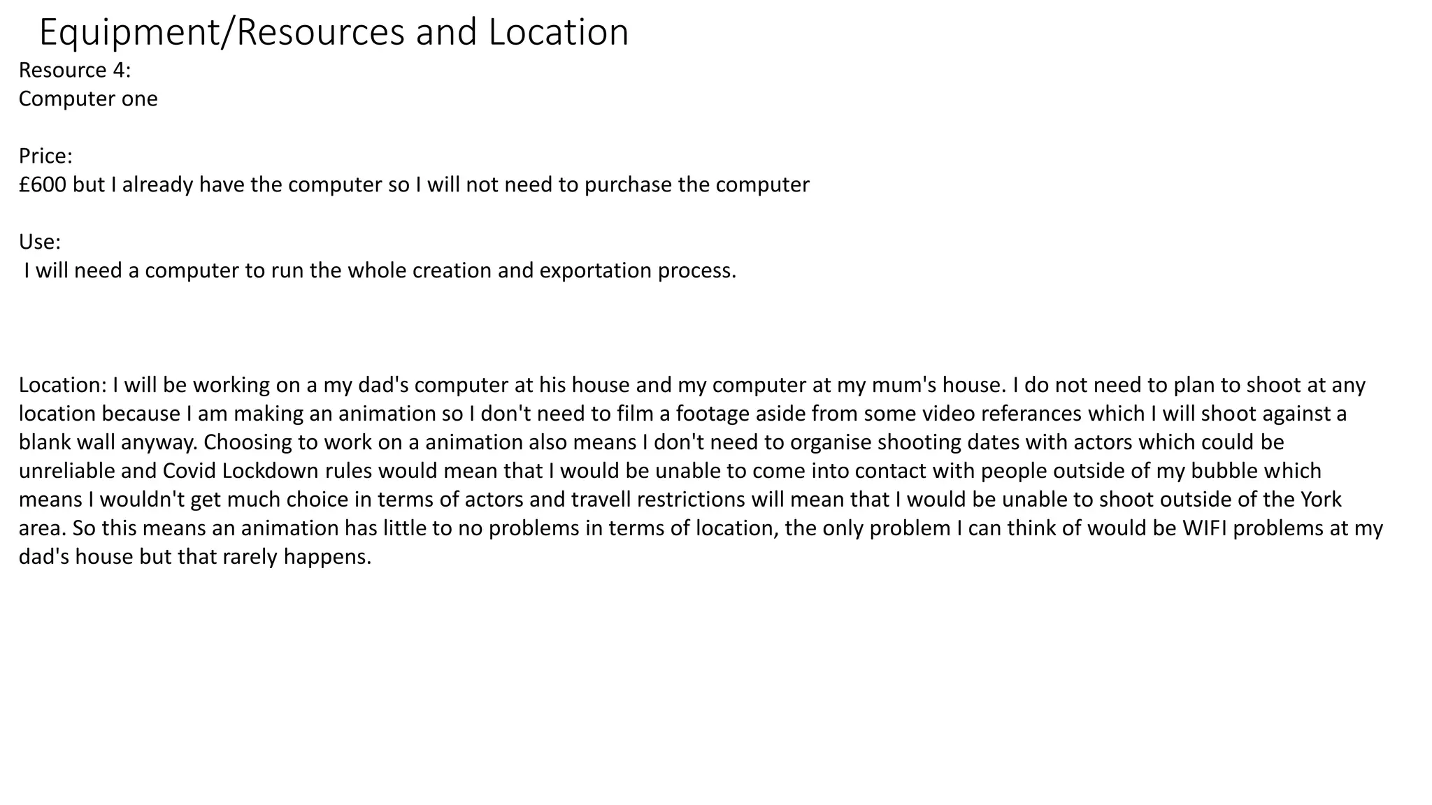 Pre production FMP2 | PPT