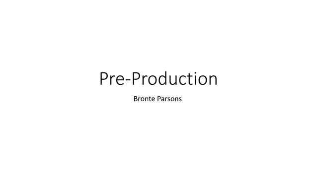 Pre production FMP2 | PPT
