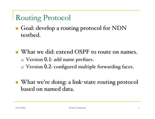 CCNxCon2012: Session 4: OSPFN | PDF