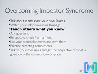 Overcoming impostor syndrome | PDF | Resume Writing and Advice | Job Search
