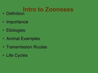 1 Zoonoses Intro Dunne | PPT | Infectious Diseases | Diseases and ...