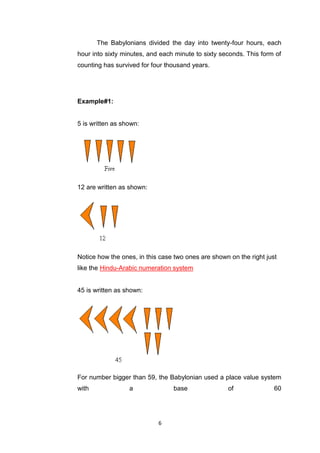 Babylonian Numeration System
