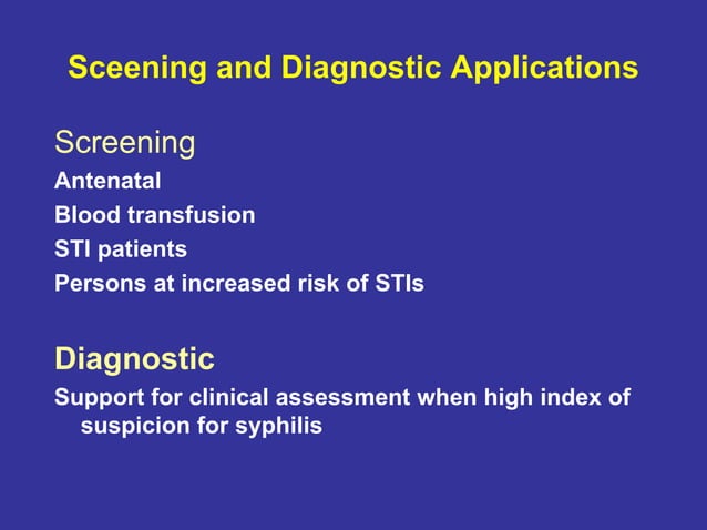 Evaluation of serological tests for syphilis manufactured in Belarus | PPT