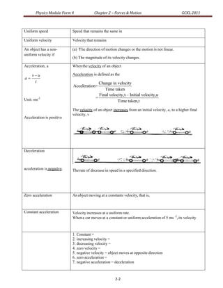 2.0 forces and motion | PDF