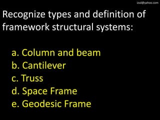 2.0 Framework Structural System | PPTX