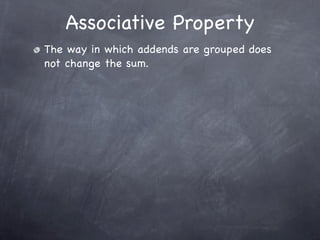 2-1 Properties of Addition | KEY