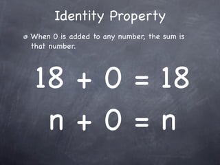 Identity Property Of Addition