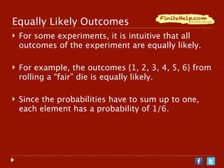 Probabilities, Counting, and Equally Likely Outcomes - Finite Math | KEY