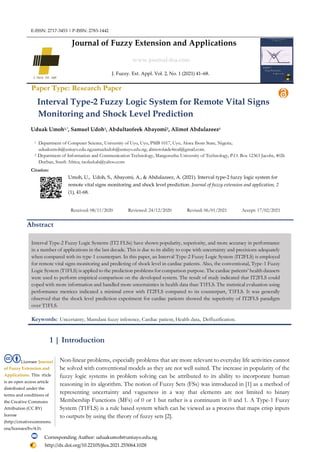 Interval type-2 fuzzy logic system for remote vital signs monitoring ...