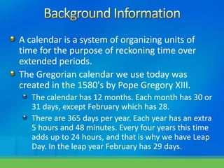 2.1.6 Calendars Beth Joyner[1] | PPTX | National & Civic Holidays ...