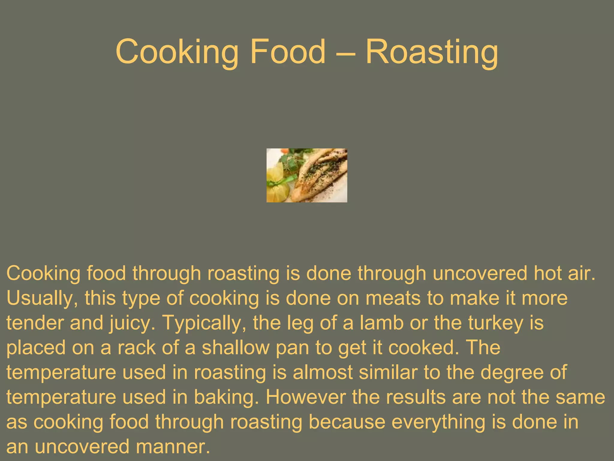 Cooking Food: The Different Methods | PPT