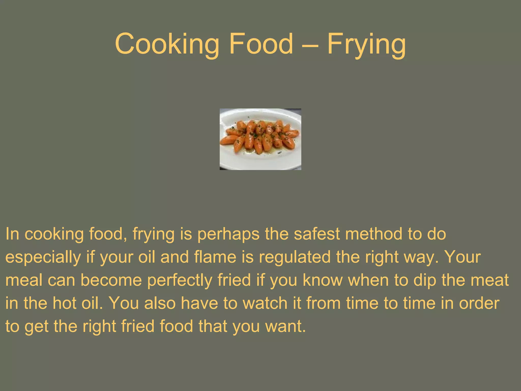 Cooking Food: The Different Methods | PPT