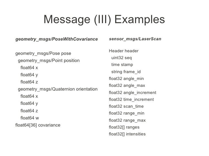 ROS distributed architecture