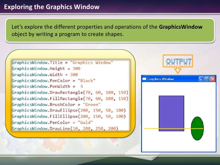 2.1 graphics window