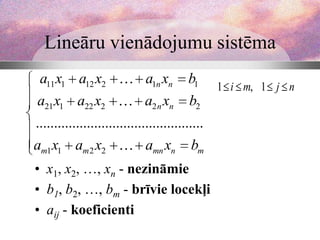 2.1. vienādojumu sistēmas | PPTX