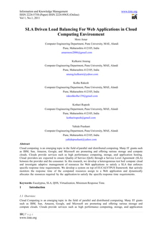 2.[10 17]sla driven load balancing for web applications in cloud computing environment | PDF
