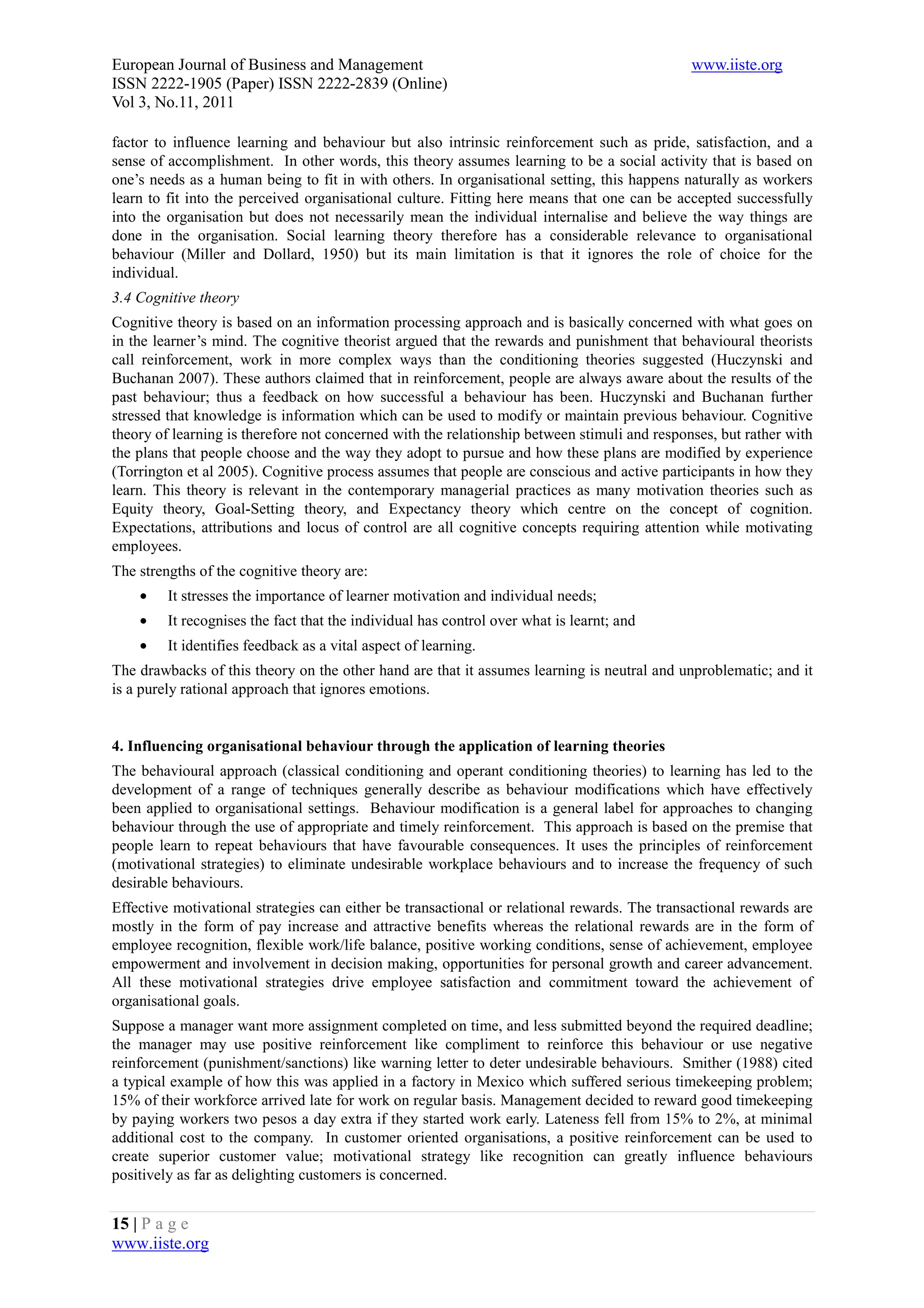 2.[10 18]influencing organisational behaviour through the application ...