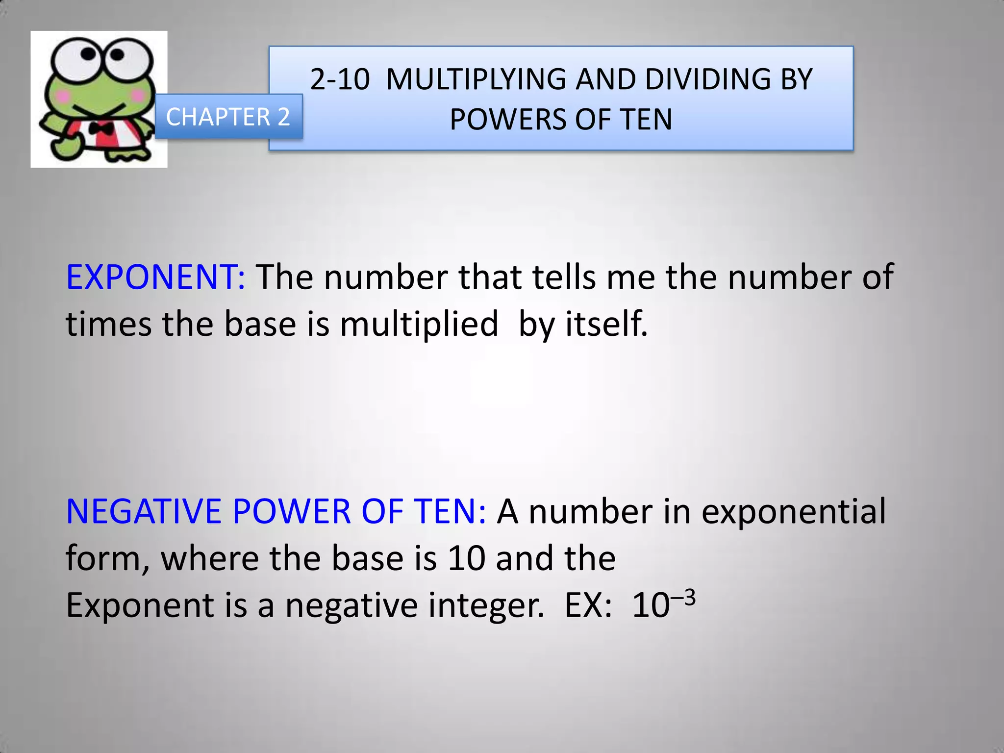 2 10 mult and div by powers of ten | PPTX