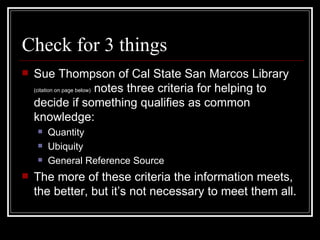 Common Knowledge | PPT