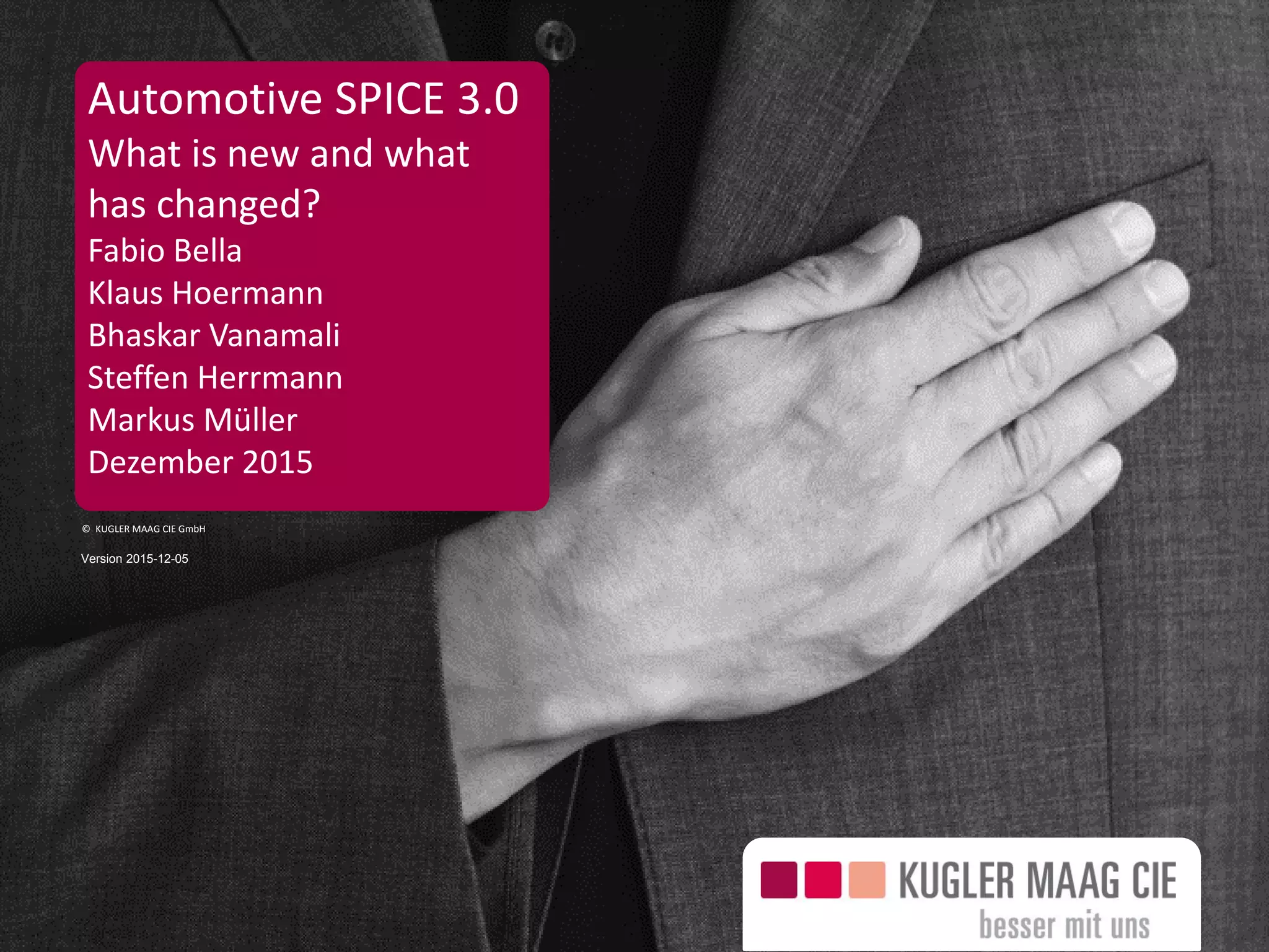 Automotive SPICE® 3.0 - What is new and what has changed? | PDF