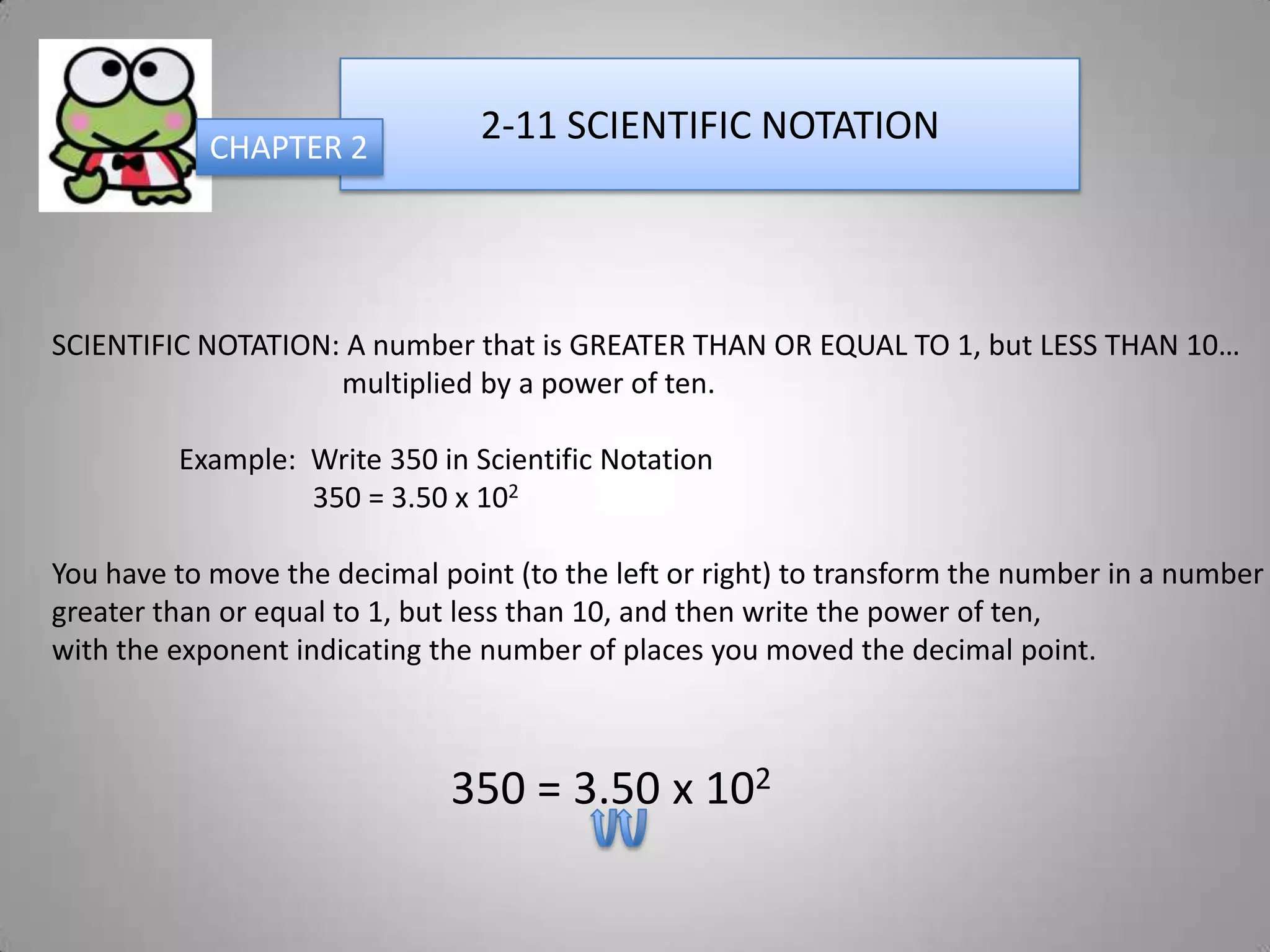 2 11 scientific notation | PPTX