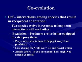 2 12 09 Coevolution | PPT | Biological Sciences | Science