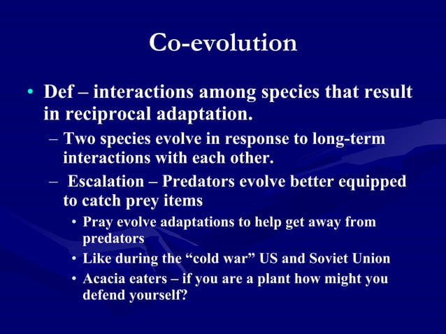 2 12 09 Coevolution | PPT