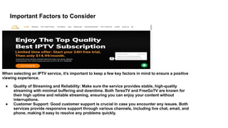 Best IPTV Service Providers for 2025: Top-Ranked Subscriptions | PPT