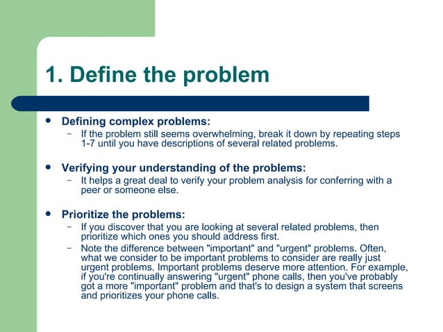 Guidelines to Problem Solving and Decision Making | PPT