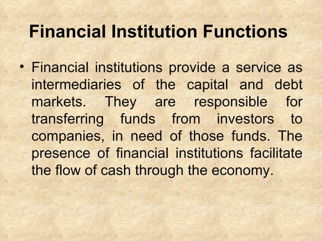 Financial Institutions | PPT