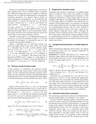 Estimating Parameters of Multiple Heterogeneous Target Objects Using Composite Sensor Nodes ...