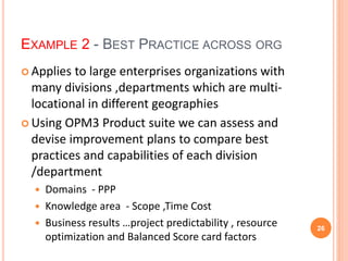 Enhancing business value in organizations using OPM3 | PPT