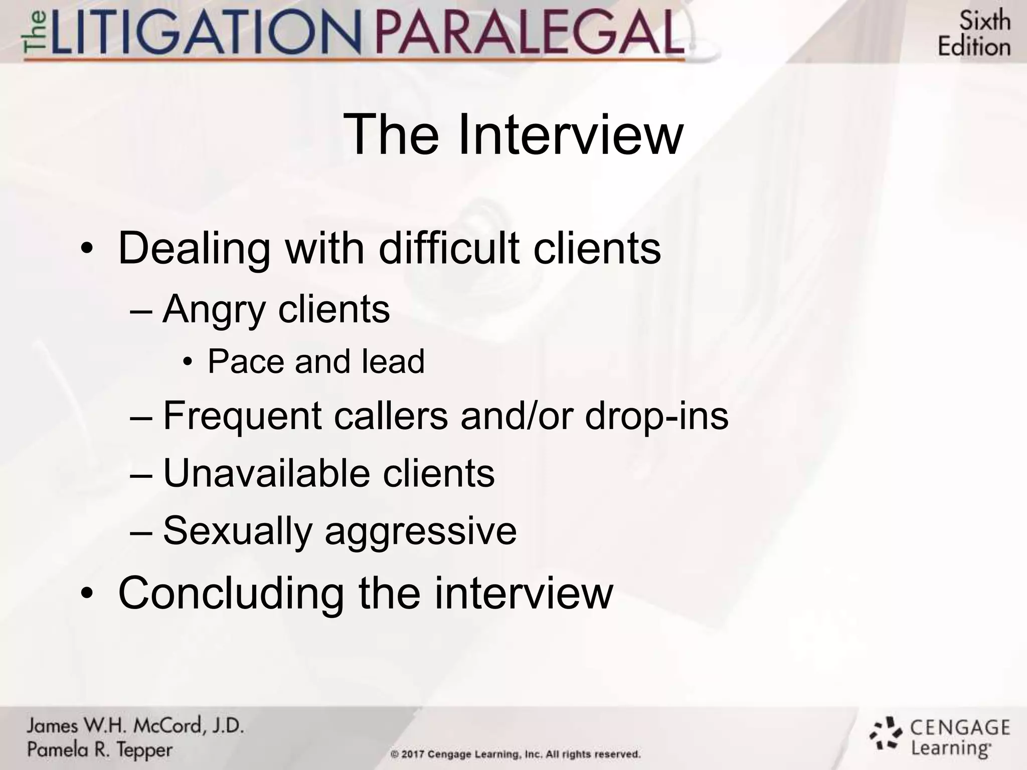 Paralegal Power Break: Client Interview Techniques | PPT