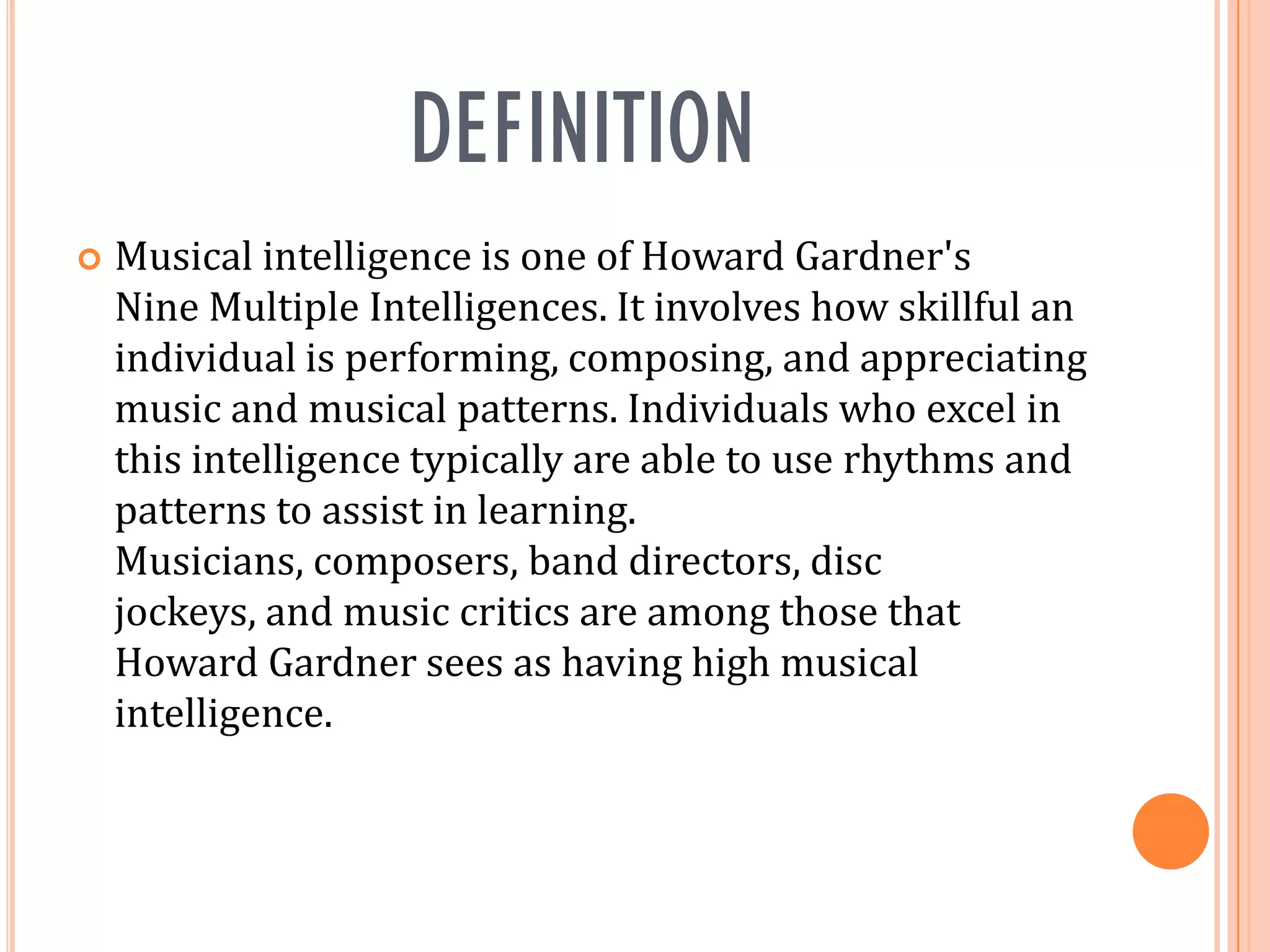 musical intelligence | PPTX